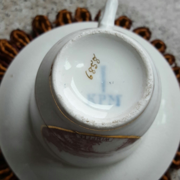KPM PORCELAIN Germany | Kitchen | Antique Kpm Porcelain Cup Saucer ...
